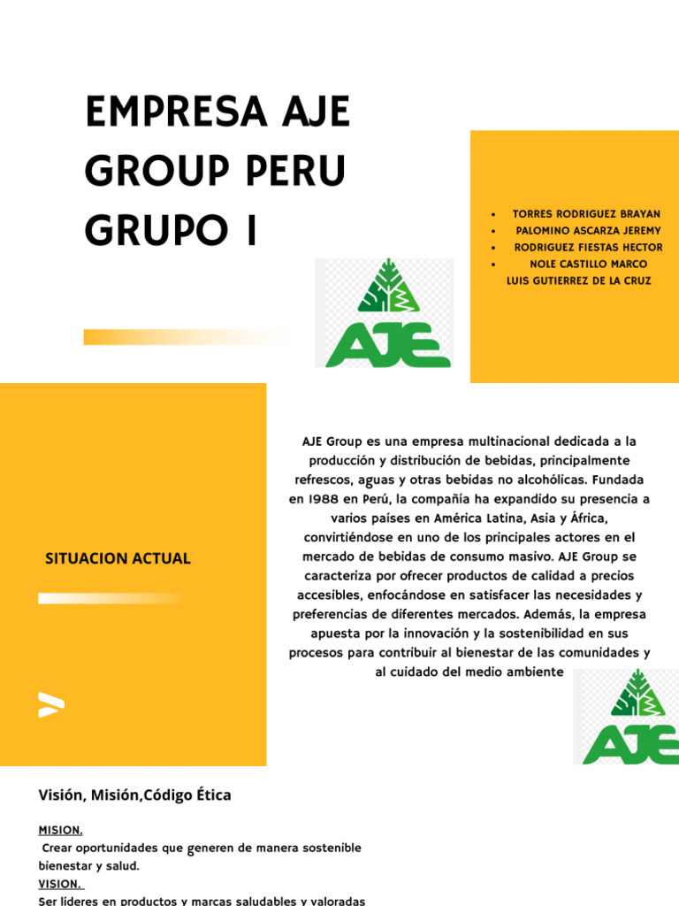 Trabajo Final Planeamiento Aje Group | PDF