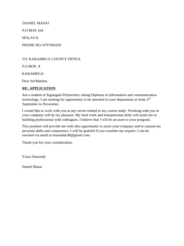 Dann Aplication Letter | PDF