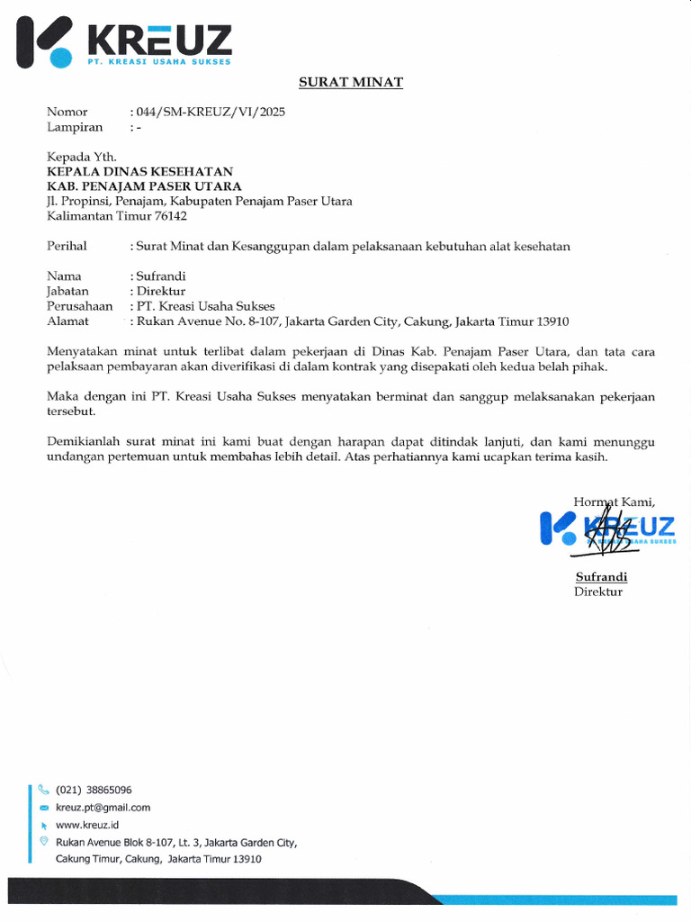 Surat Minat | PDF