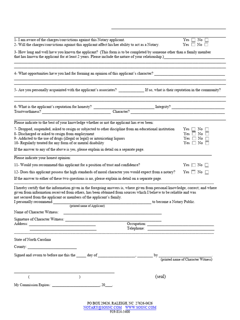 Certificate of Moral Character | PDF