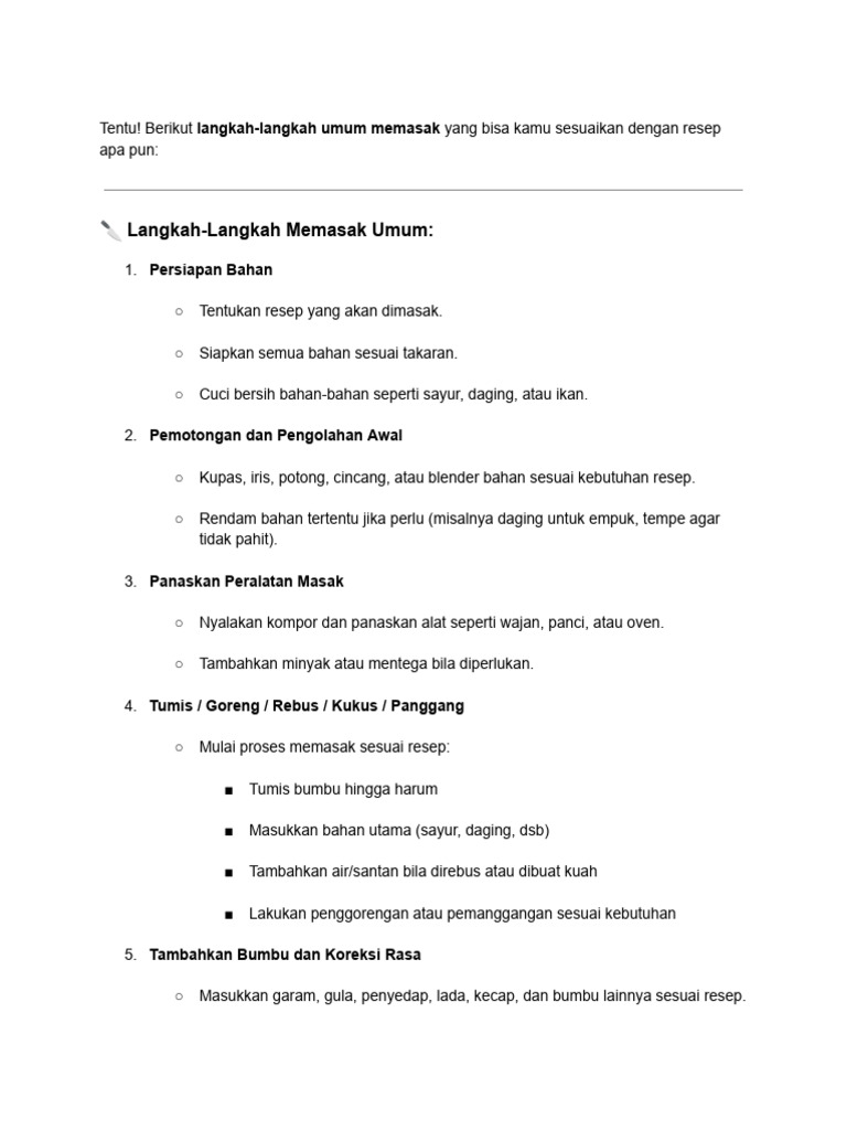 Langkah Langkah | PDF