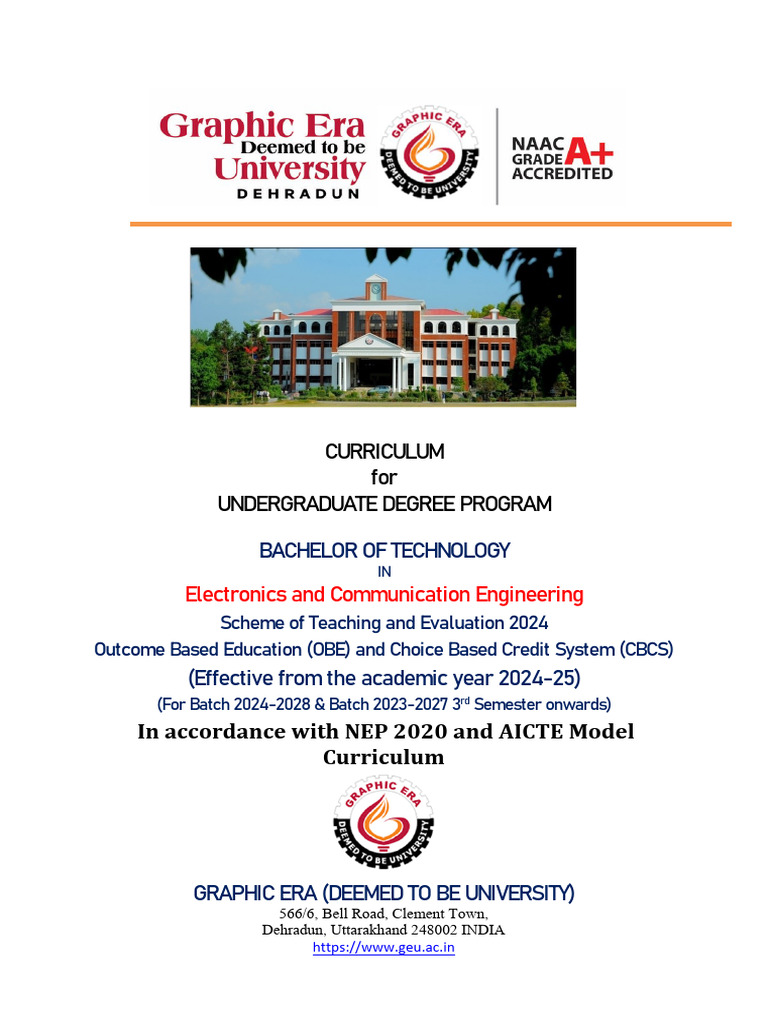 Ece Btech Bos 2024-2 | PDF | Course Credit | Electronic Engineering