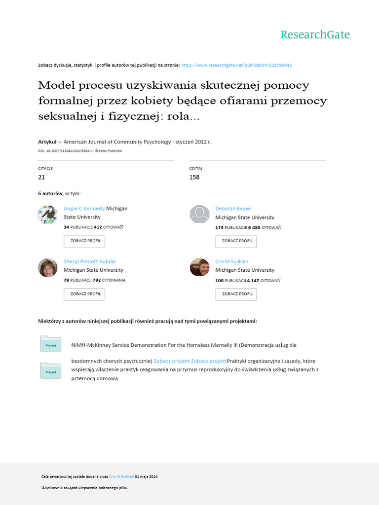A Model of Sexually and Physically Victimized Women's Process of ...