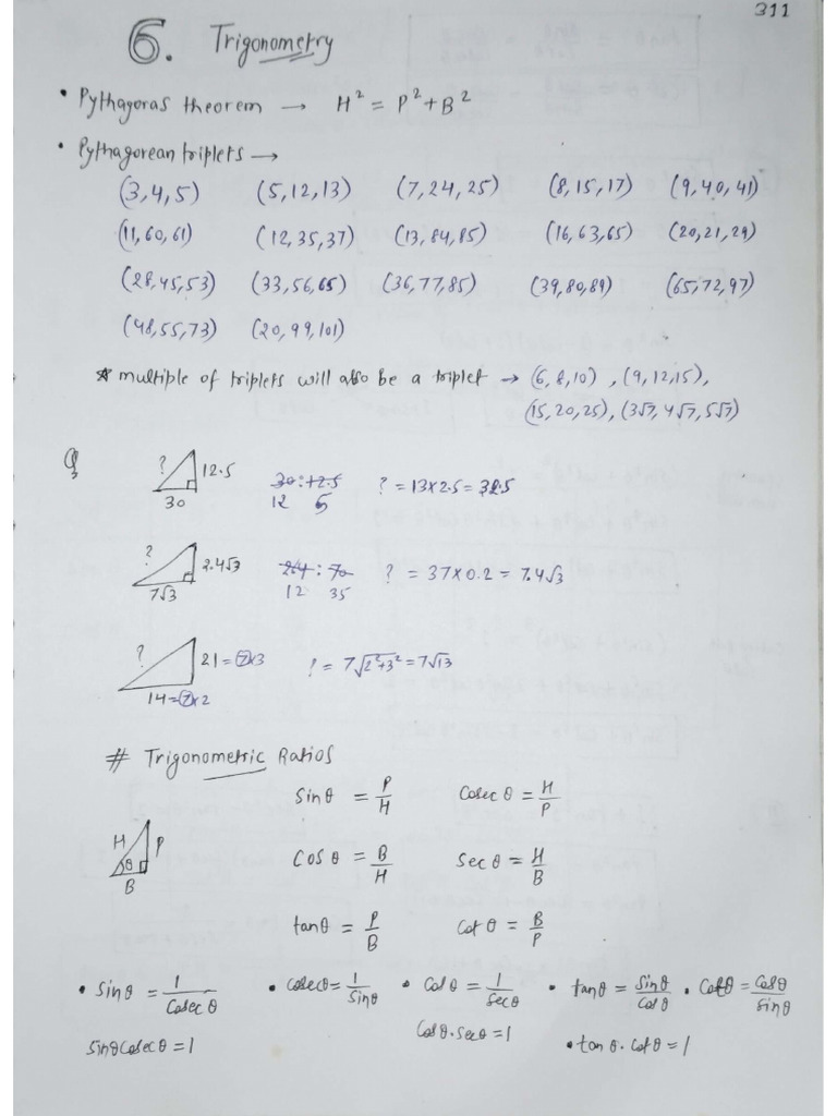 Trigonometry Notes Magna | PDF