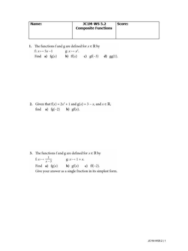 JC1M-WS5.2 Composite Function | PDF