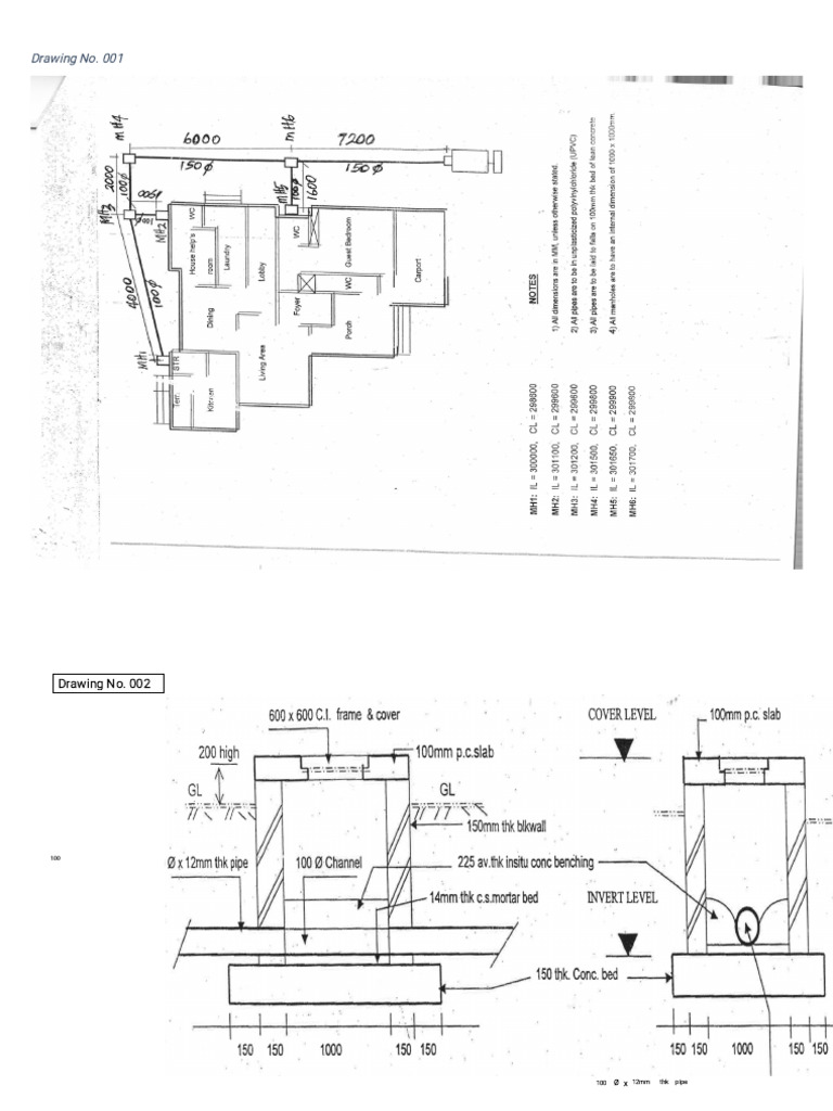 CVE 305 - Manhole Drawing | PDF