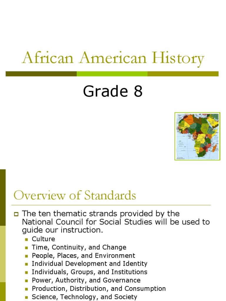 African American History: Grade 8 | PDF | Abolitionism | Slavery