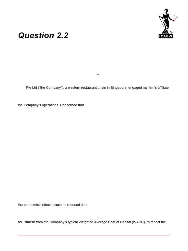 ICAEW Examination of Experience | PDF | Forecasting | Discounted Cash Flow