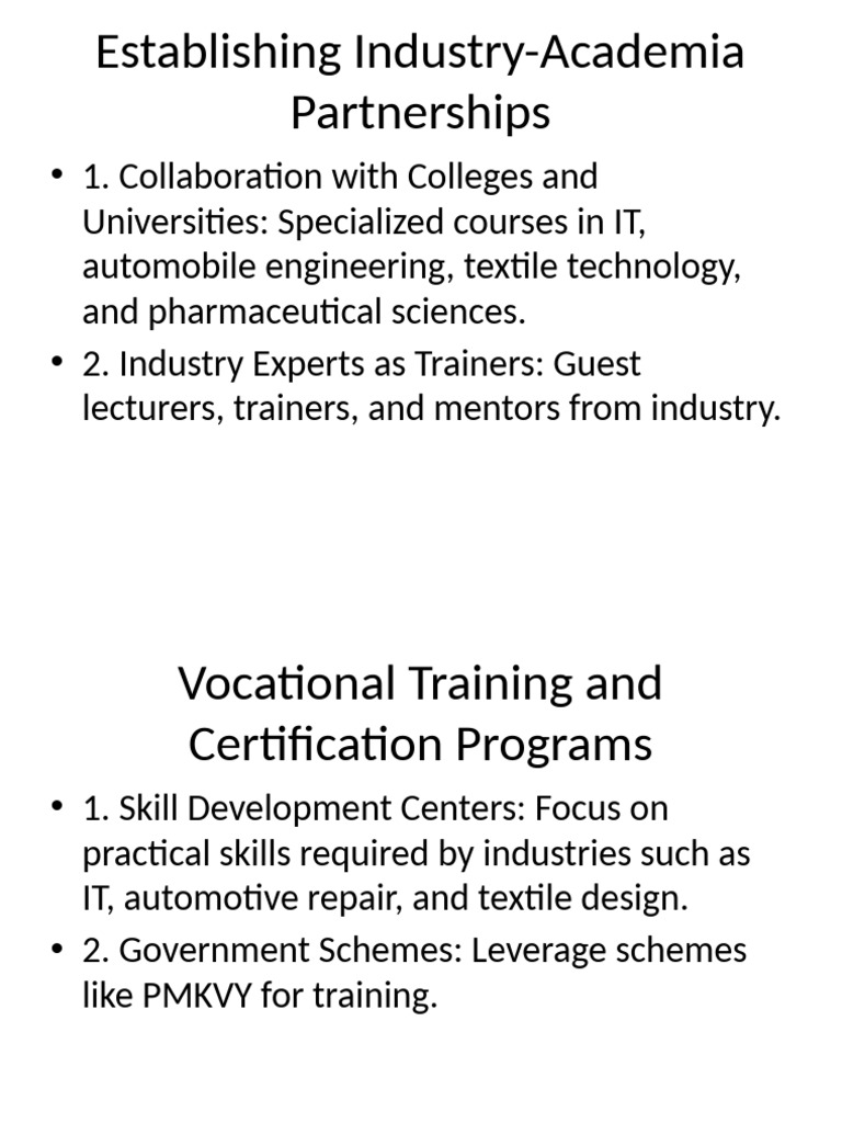 Industry-Academia Skill Development Guide | PDF