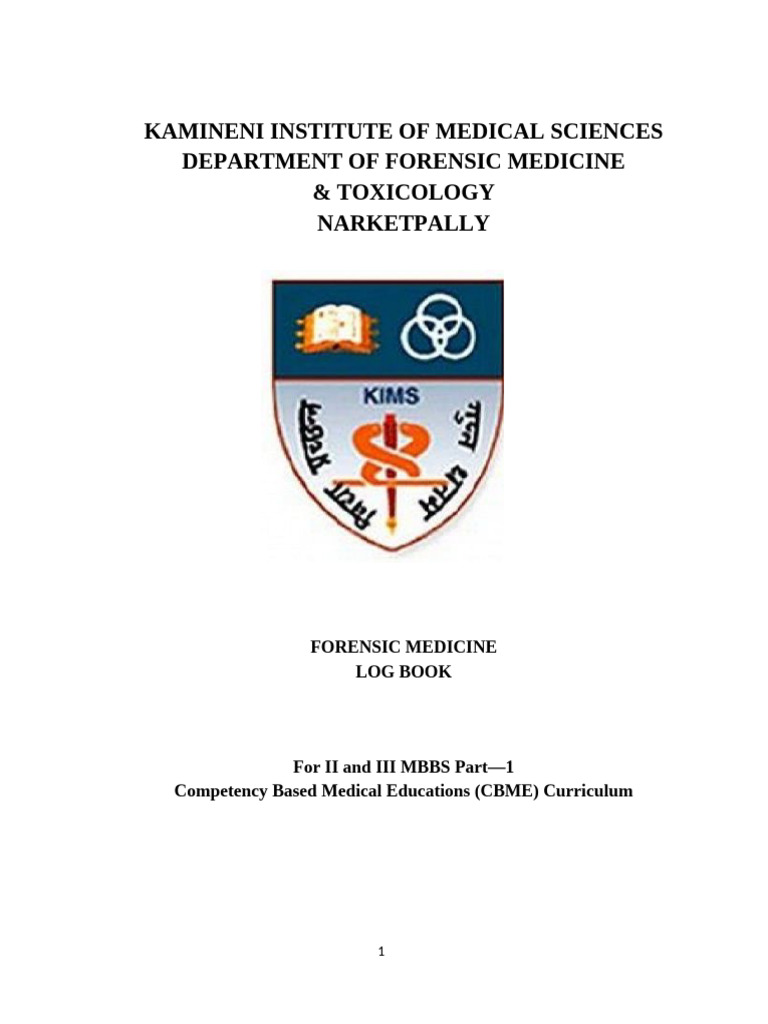 Forensic Medicine Log Book for MBBS | PDF | Autopsy
