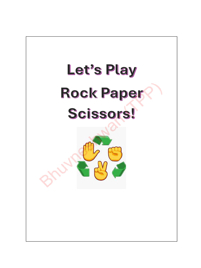Project2 1v RockPaperScissorsGame | PDF | Randomness | Algorithms