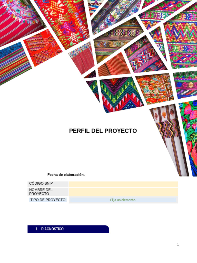 MODELO PERFIL de Proyecto | PDF