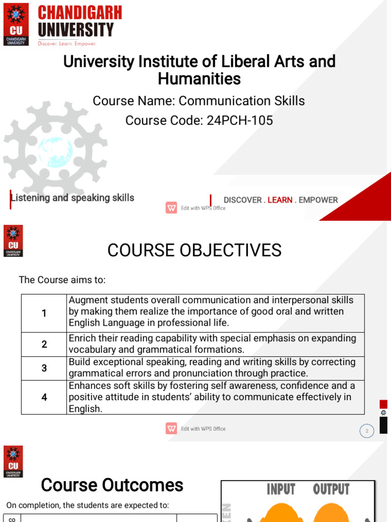 Communication Skills Course Overview | PDF | Stress (Linguistics) | Speech
