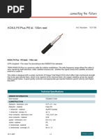 Dekoron Cable Product Specification Sheet | PDF | Wire | Electric Power