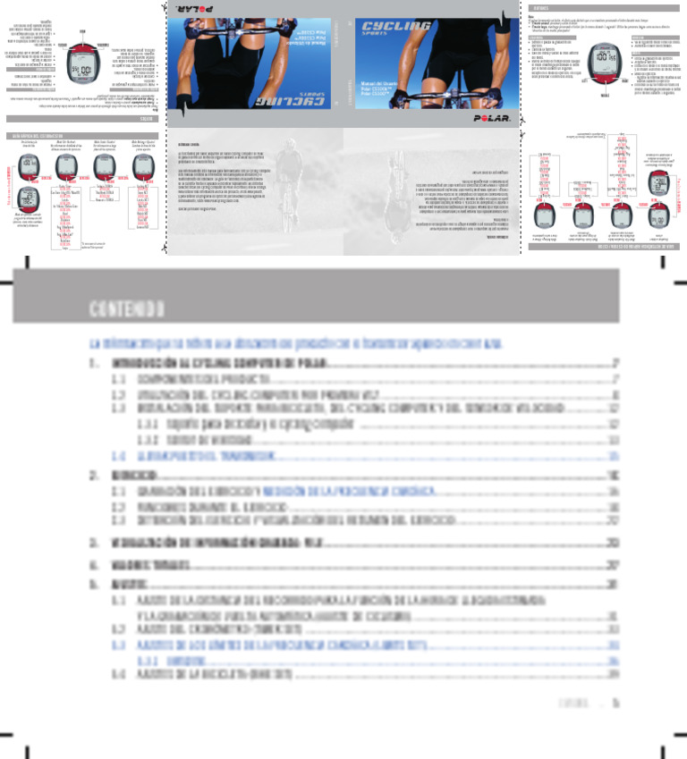 Manual de Uso Del Reloj Marca Polar CS 100 | PDF