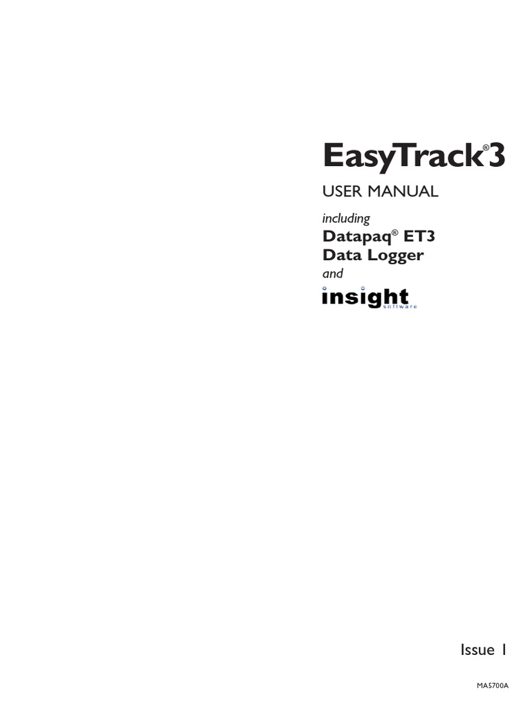 EasyTrack 3 User Manual & ET3 Logger | PDF | Thermocouple