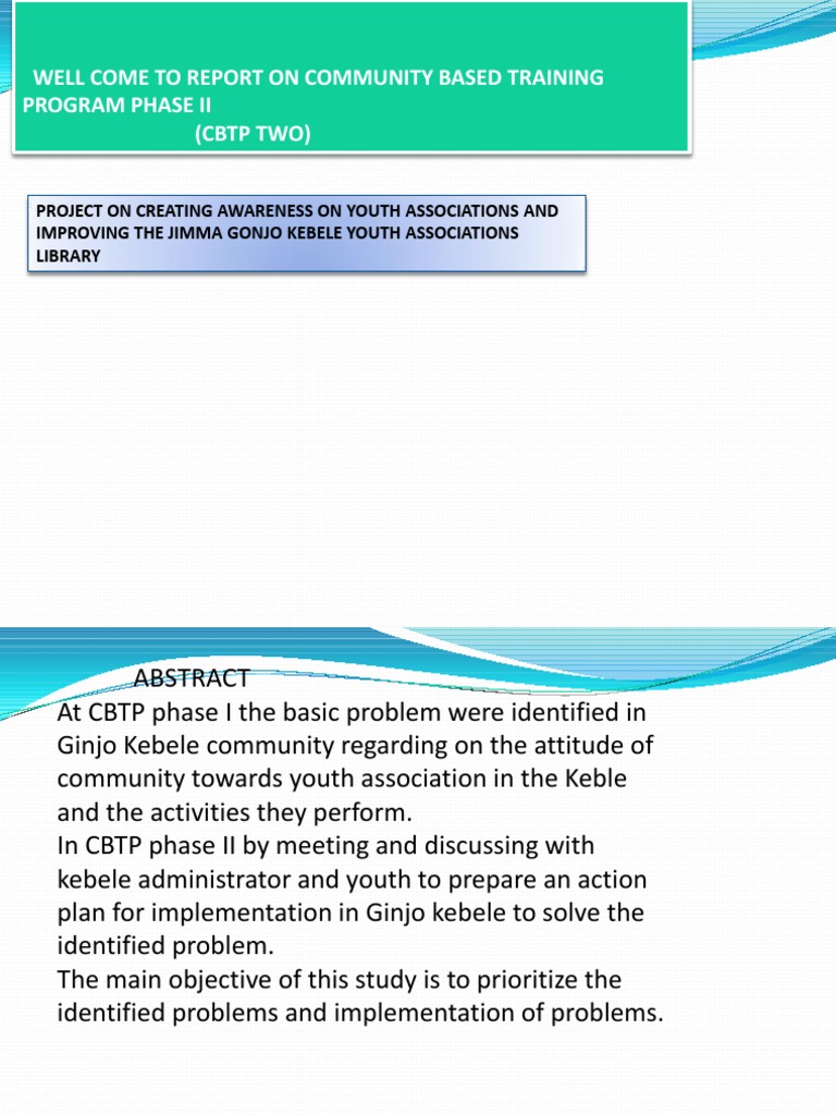 CBTP Phase Two | PDF | Feasibility Study | Libraries