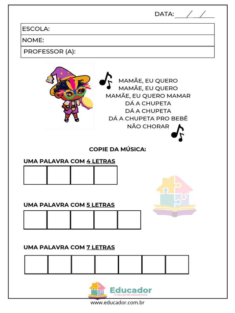 Atividades de Carnaval Mat. Fev. 2025 | PDF