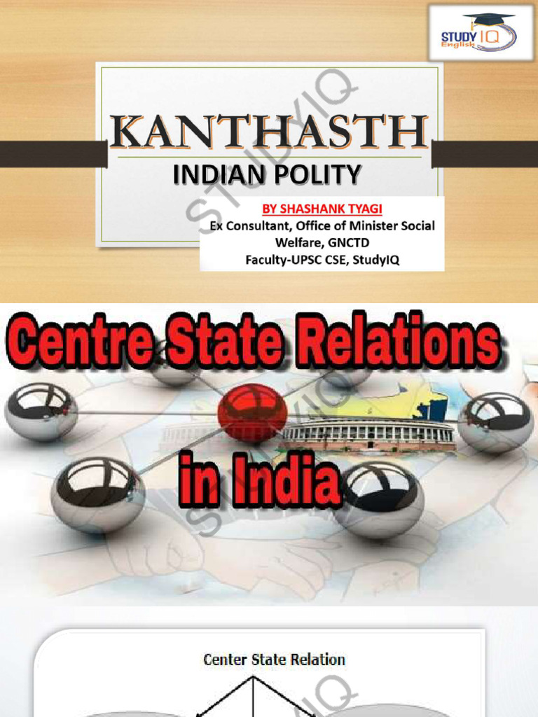Centre-State Relations: Key Trends & Recommendations | PDF | Government ...