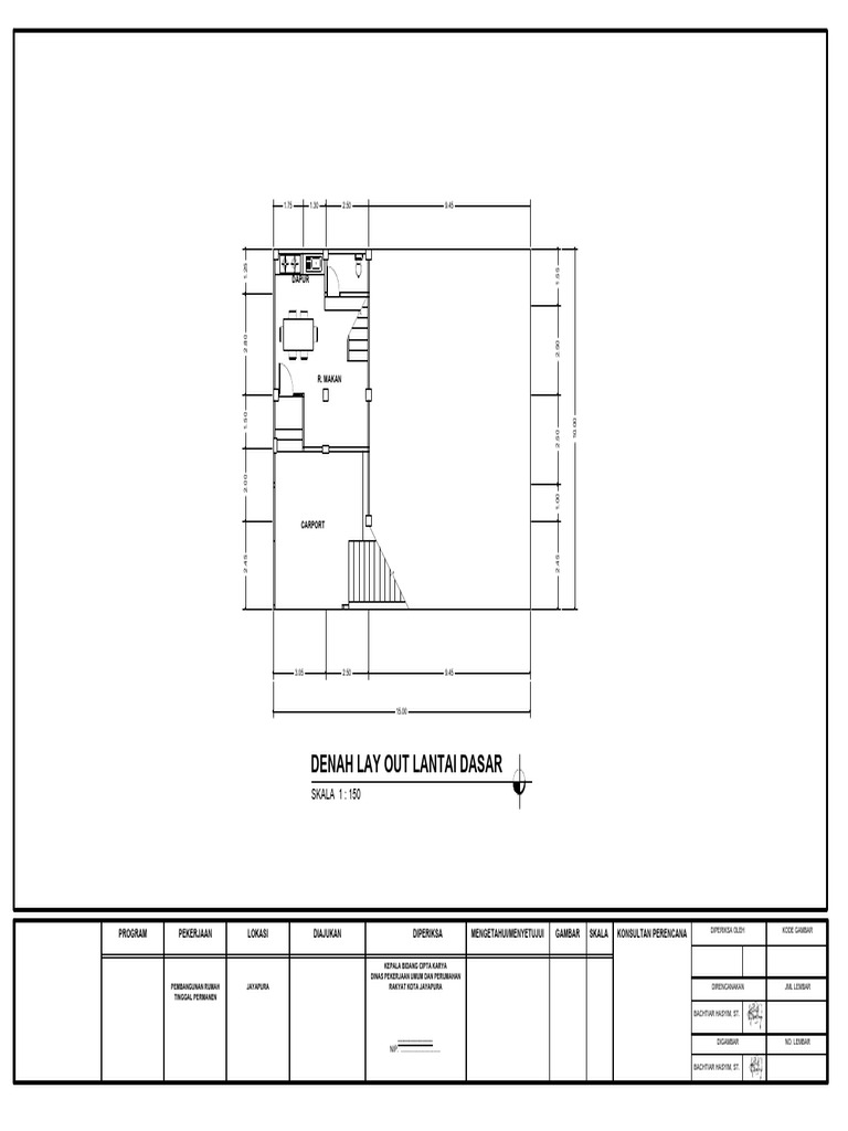 Rumah Jayapura Denah LT 01 | PDF