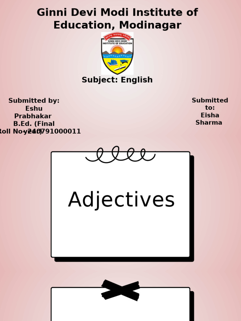 Understanding Adjectives in English | PDF