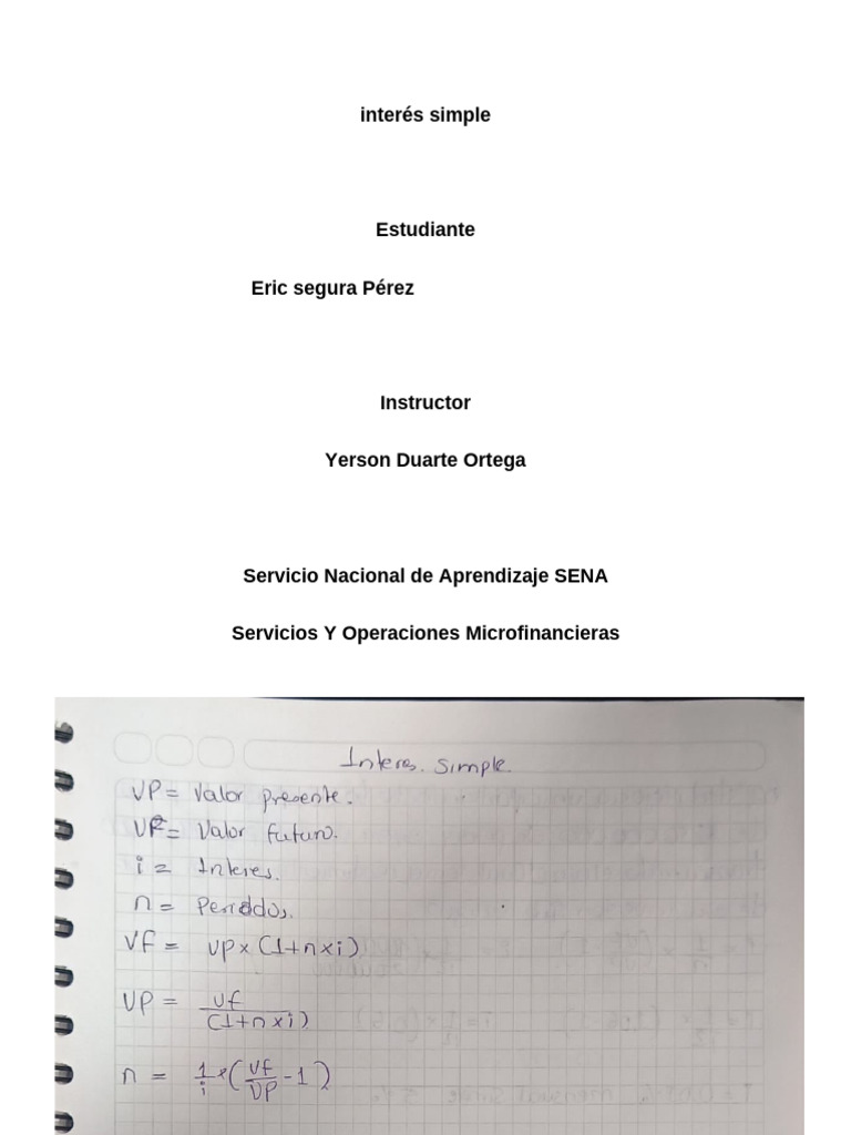 Interes Simple | PDF
