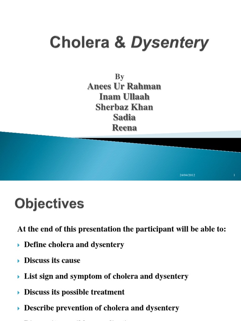 Cholera & Dysentery | Cholera | Diarrhea