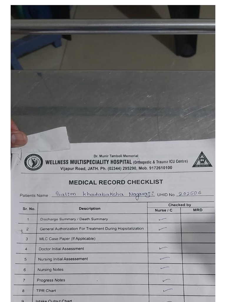 OPD Pre-Consultation Form With Header | PDF