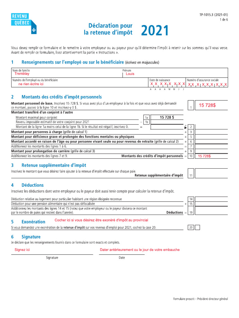 Formulaires D'impôts - Comment Me Compléter | PDF