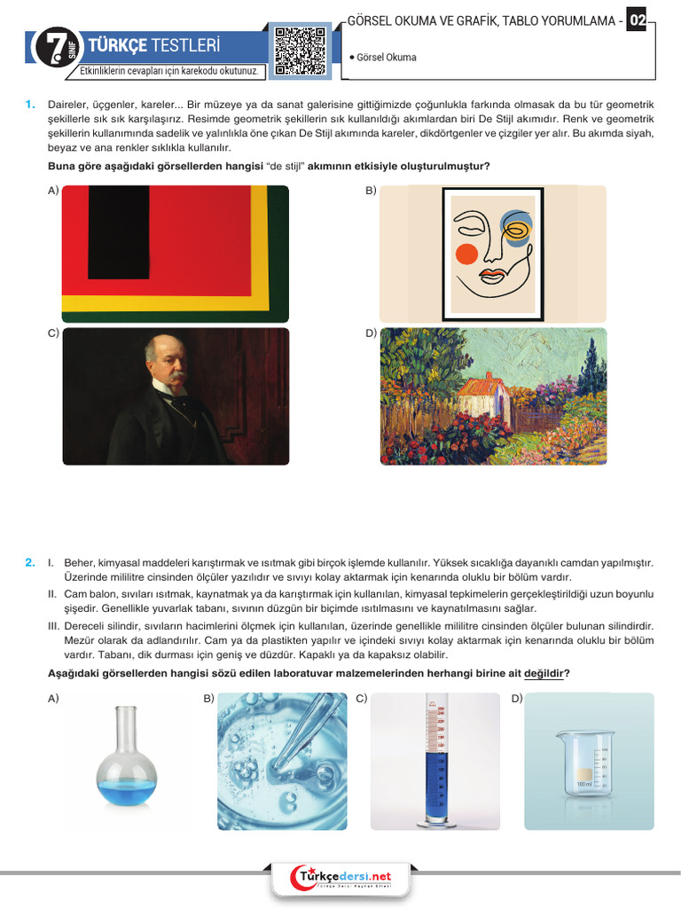 Sinif Gorsel Okuma Ve Grafik Tablo - 02 Cevapsiz | PDF