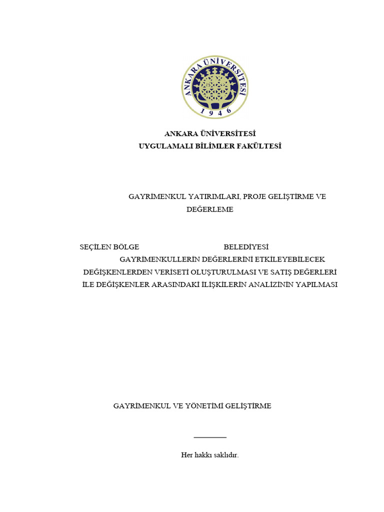 GGY309 Odev Spss | PDF