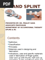 Resting Hand Splint Fabrication Guide | PDF | Hand | Thumb