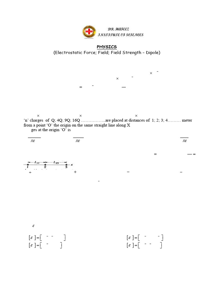 Electrostatics: Force and Field Problems | PDF | Force | Electric Field