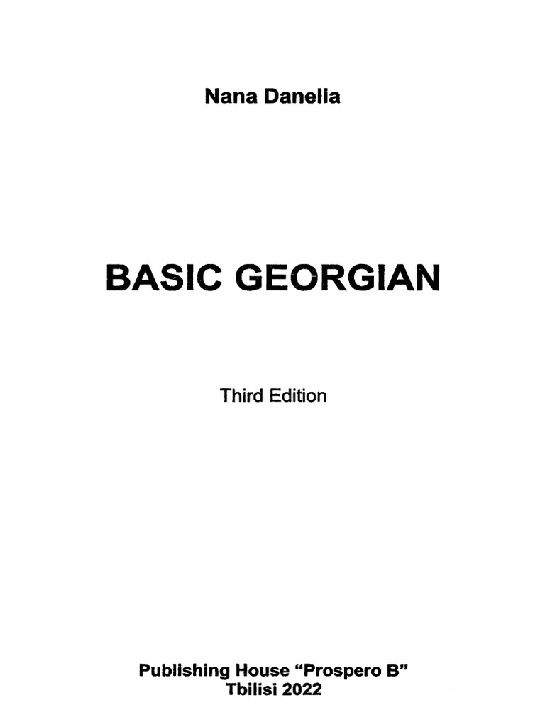Basic Georgian - Nana Danelia | PDF