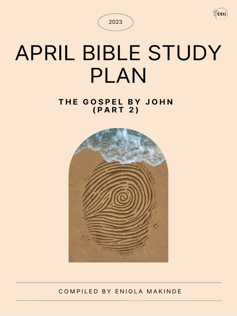 April Bible Study Plan - The Book of John (Part 2) | PDF | Jesus | Disciple (Christianity)