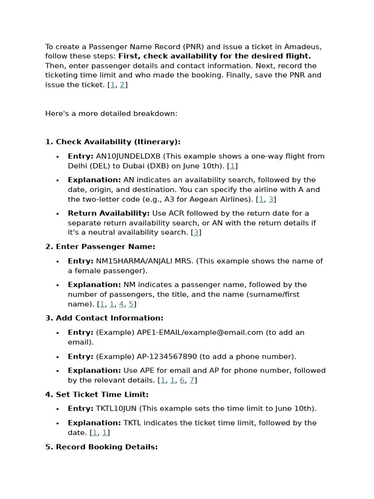 To Create A Passenger Name Record | PDF | Airlines
