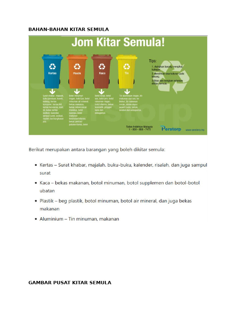Bahan Kitar Semula | PDF