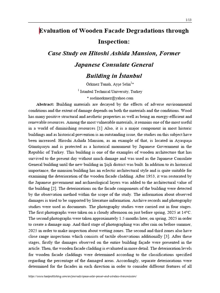 Examination of Wooden Claddings On Hitoshi Ashida | PDF | Wood | Humidity