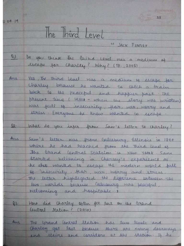 The Third Level Qa | PDF