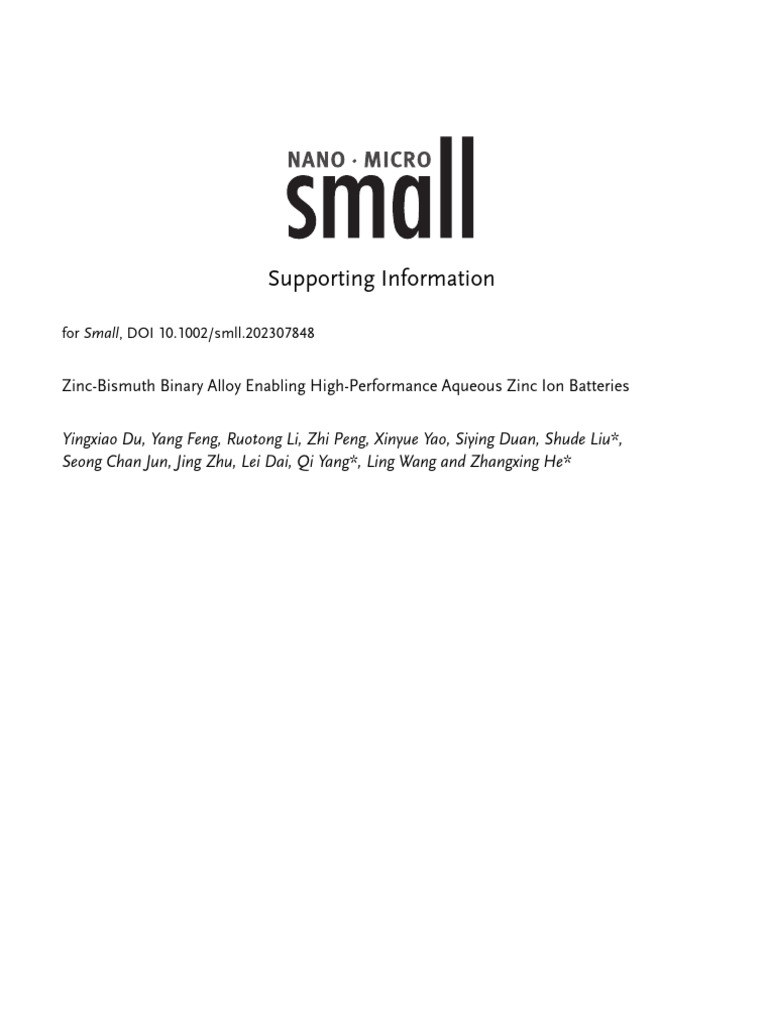 smll202307848 Sup 0001 Suppmat | PDF | Zinc | Scanning Electron Microscope