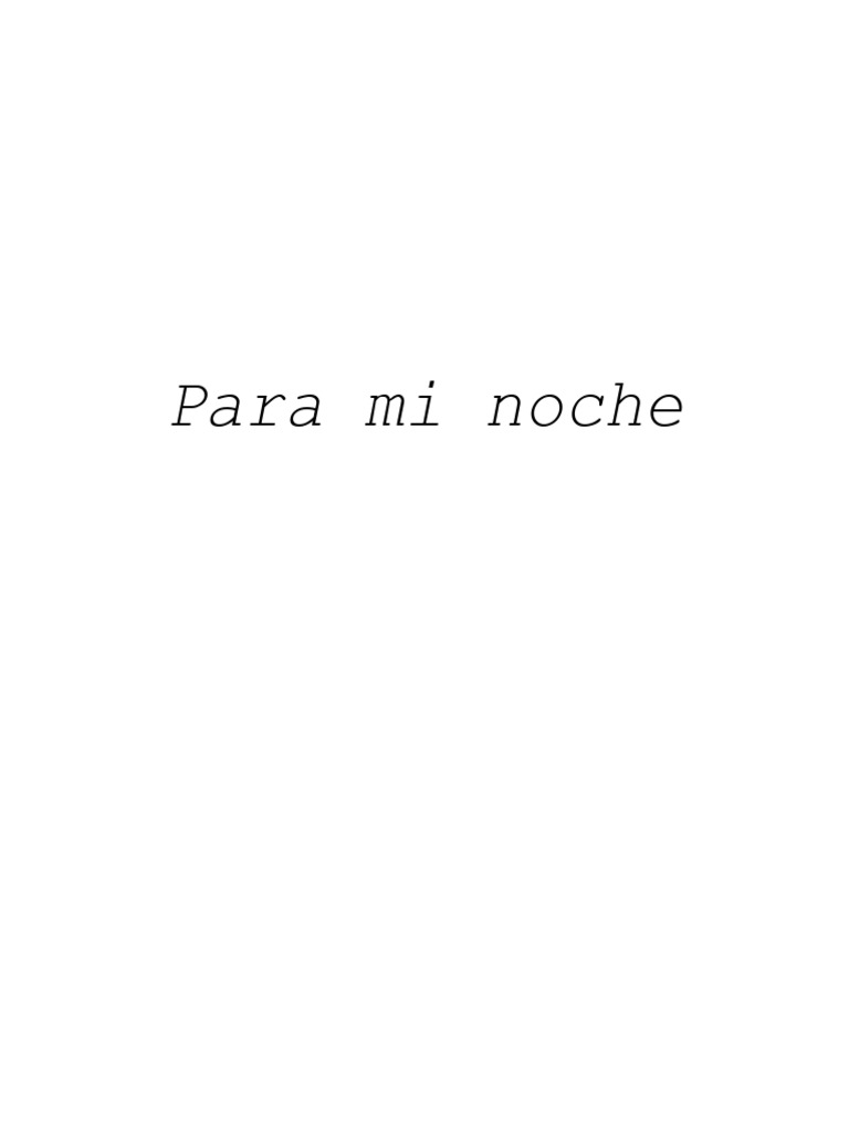 Para Mi Noche | PDF