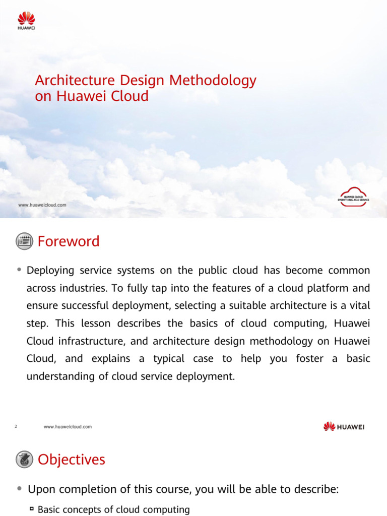 Architecture Design Methodology On Huawei Cloud | PDF | Cloud Computing | Software As A Service