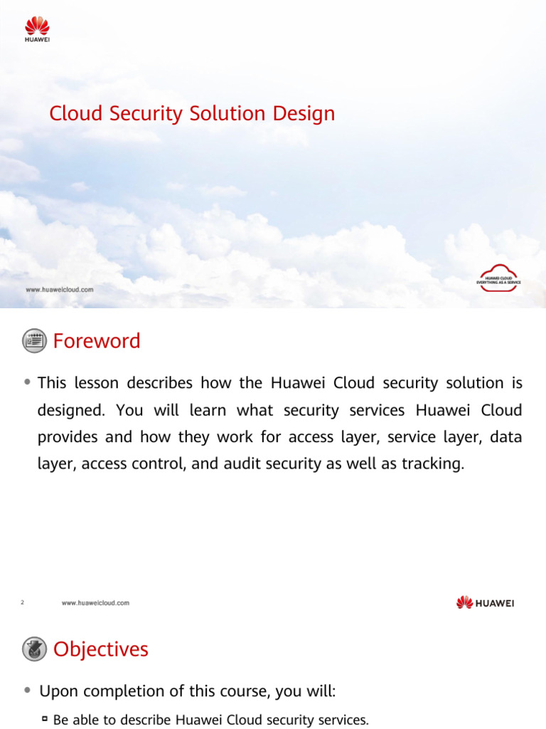 Huawei Cloud Security Solution Design | PDF | Denial Of Service Attack | Security