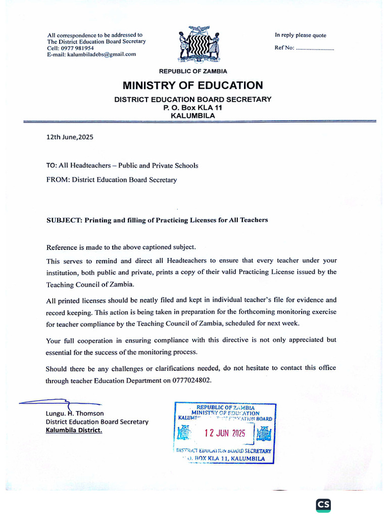 TCZ Monitoring Notification | PDF