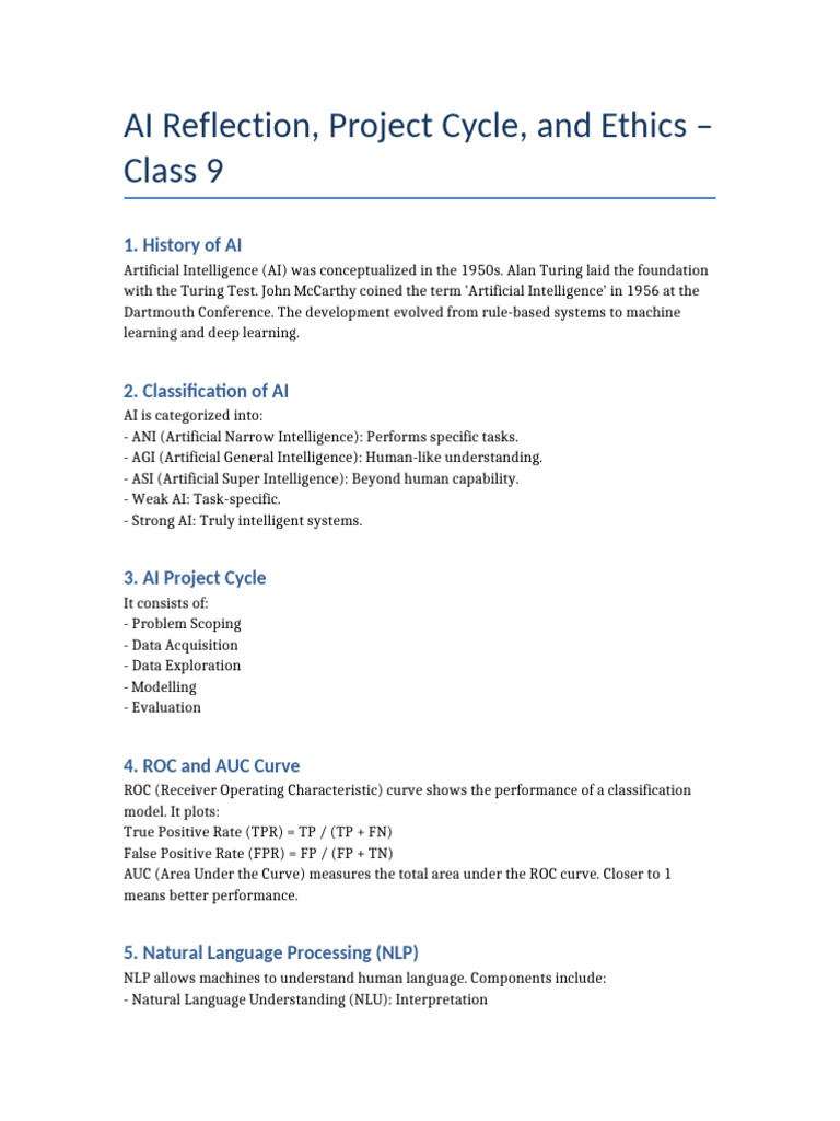 AI Reflection Project Cycle Ethics Complete Shreyas | PDF