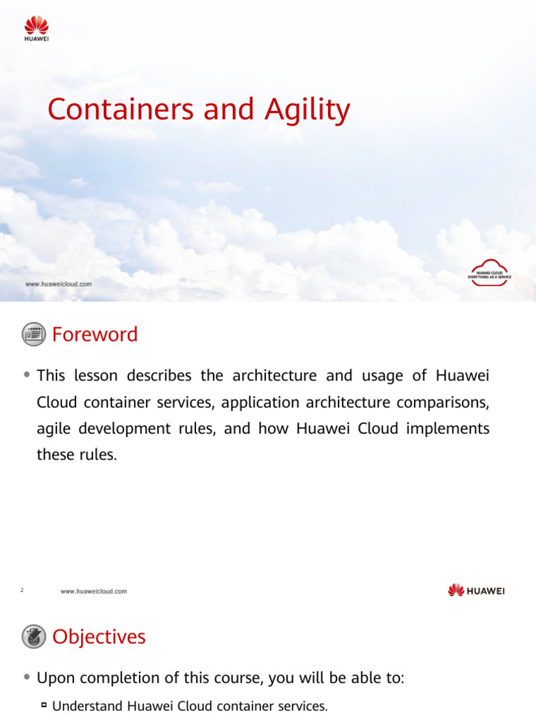 Huawei Cloud Container Services Overview | PDF | Agile Software ...