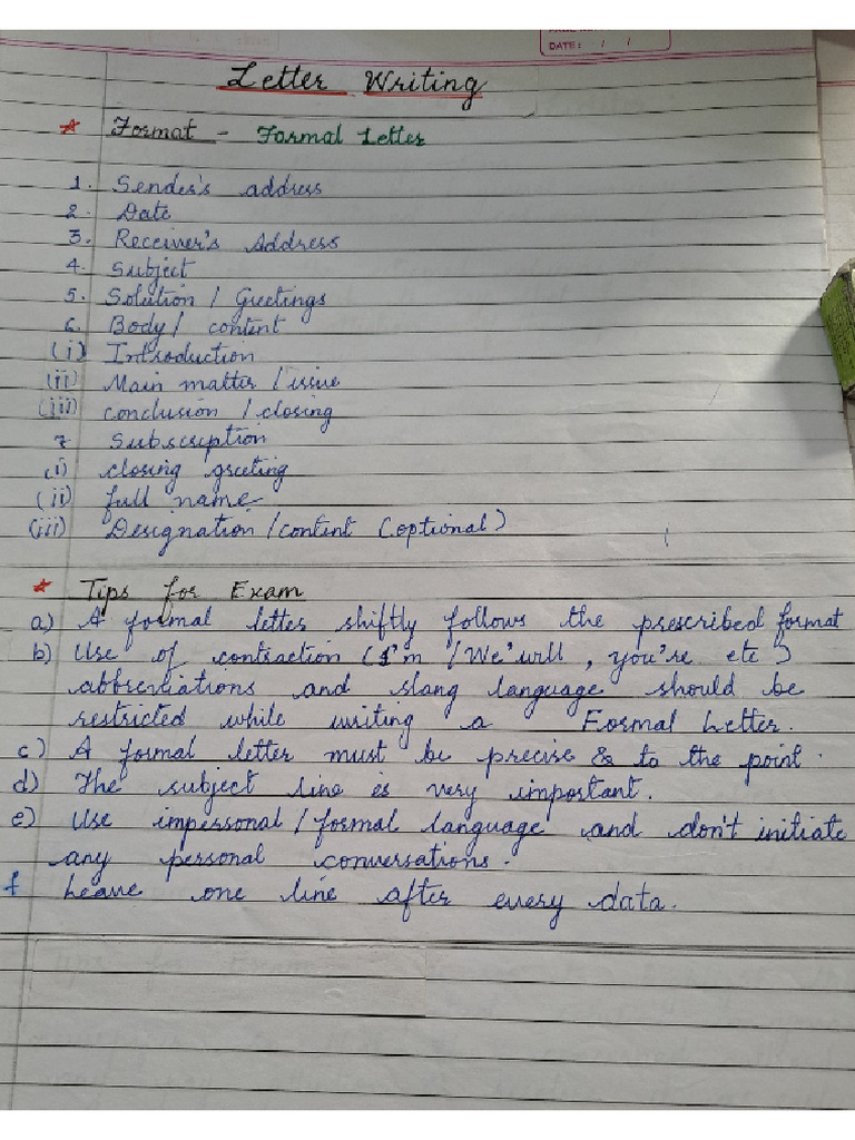 English Letter Writing | PDF