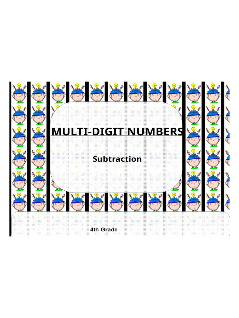 G4 - Subtraction - W5-S4 - Unsolved | PDF