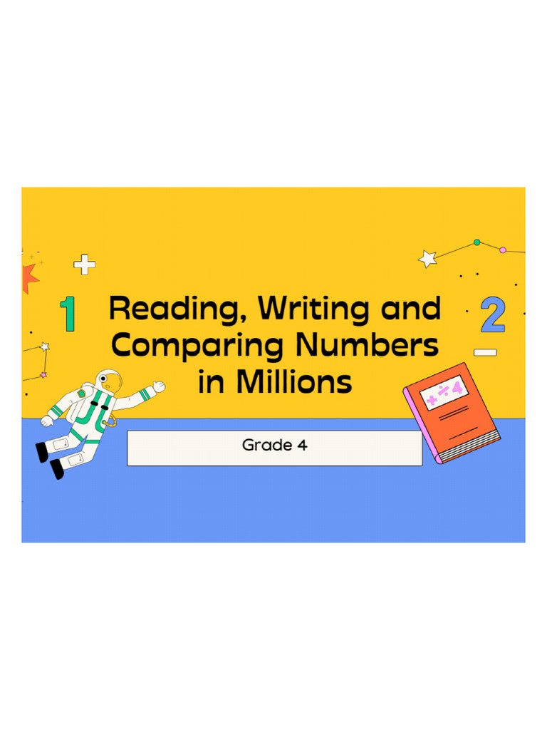 G4 - U1 - Comparing Numbers in Millions - W3 - S1 - Unsolved | PDF