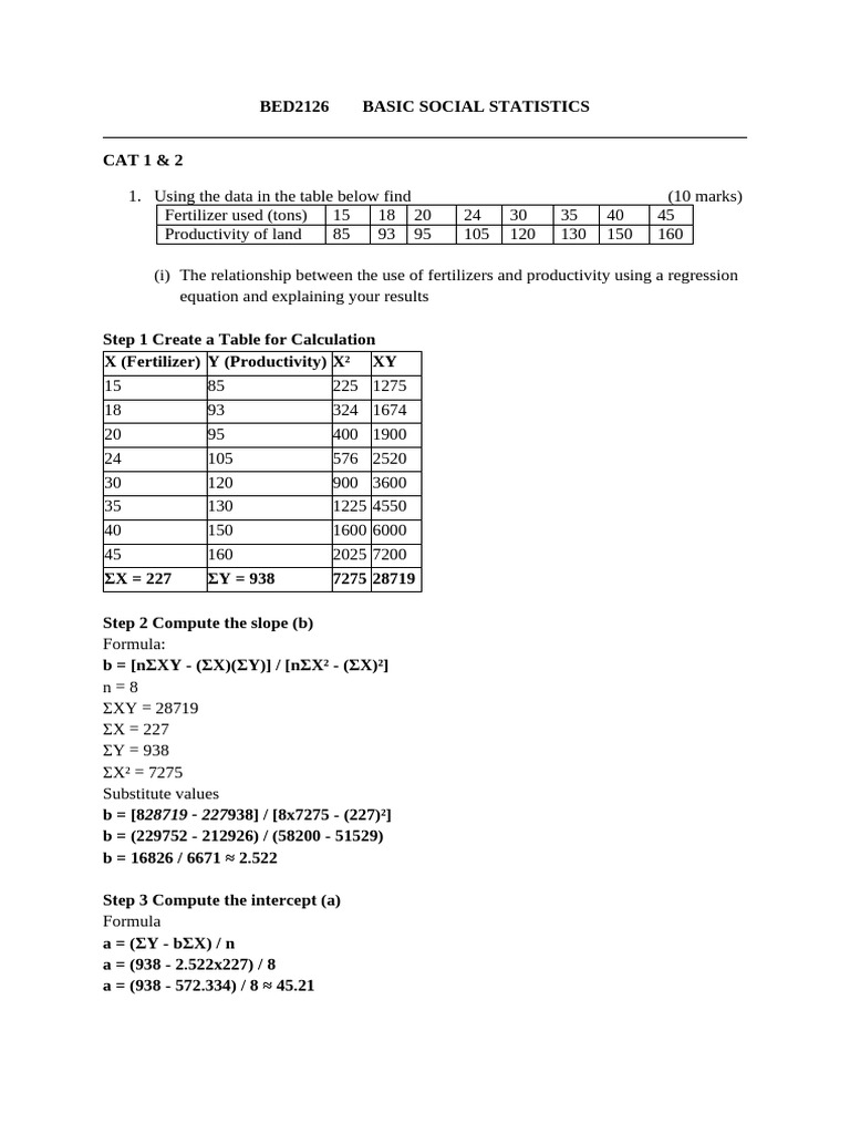 Bed2126 Basic Social Statistics - Cat | PDF | Standard Deviation | Statistical Inference